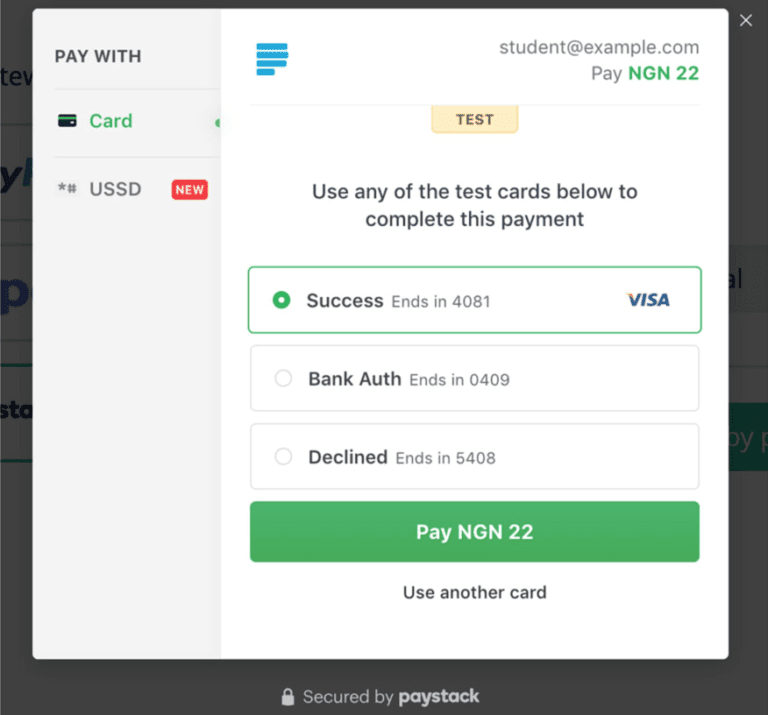 Paystack Payment Gateway Integration - Pinlearn